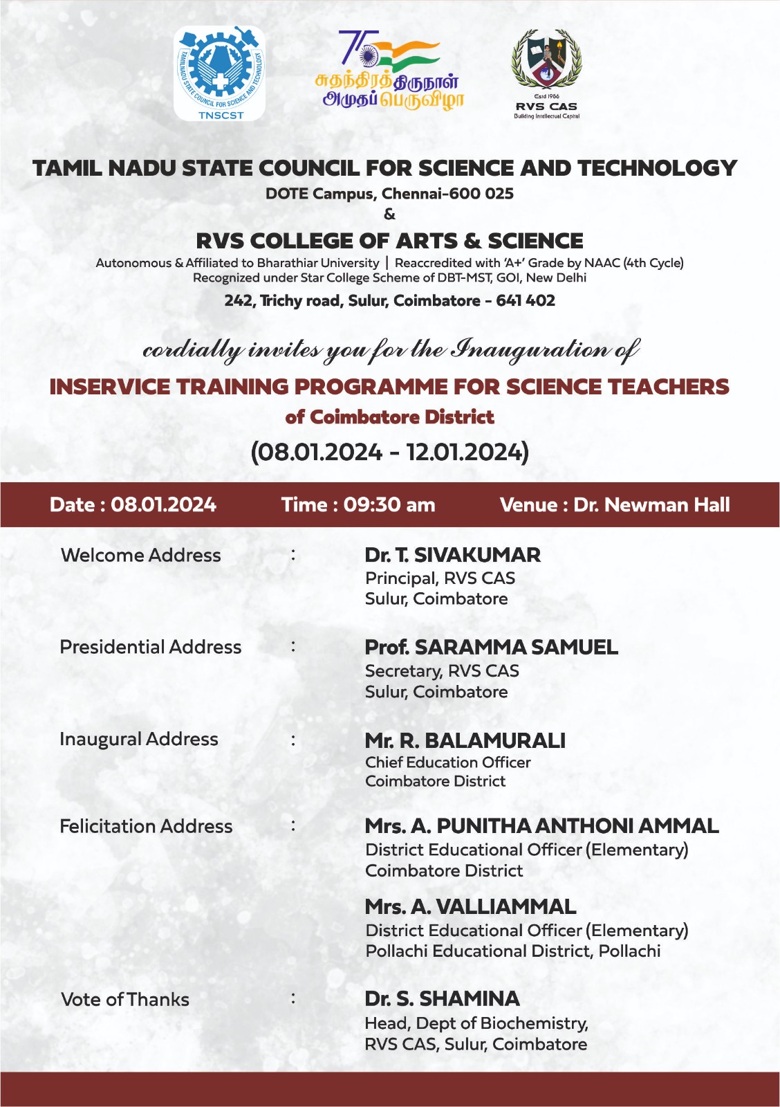 Rathnavel Subramaniam (RVS) College of Arts and Science